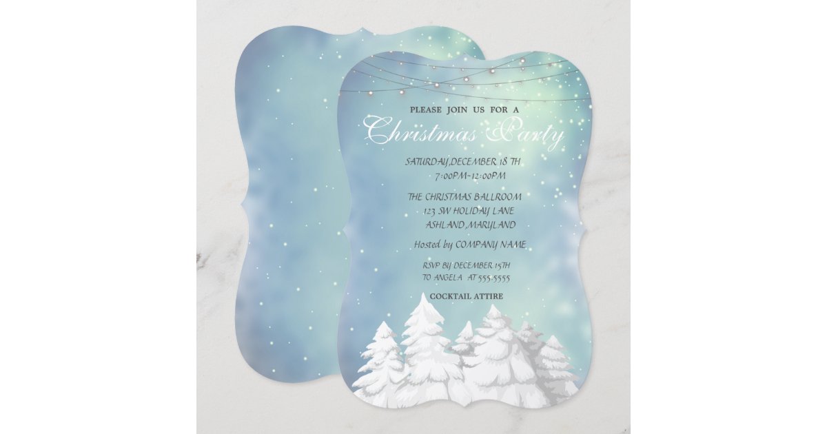 ChristmasTree, Corporate Christmas Party Invitation | Zazzle