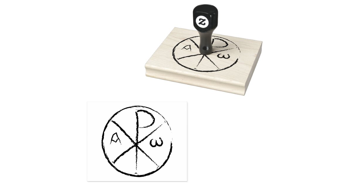 Christogram Chi-Rho Rubber Stamp | Zazzle