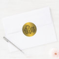 Christogram (IHS) Gold Classic Round Sticker | Zazzle