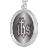 Christogram (IHS) Steel Silver Plated Necklace | Zazzle