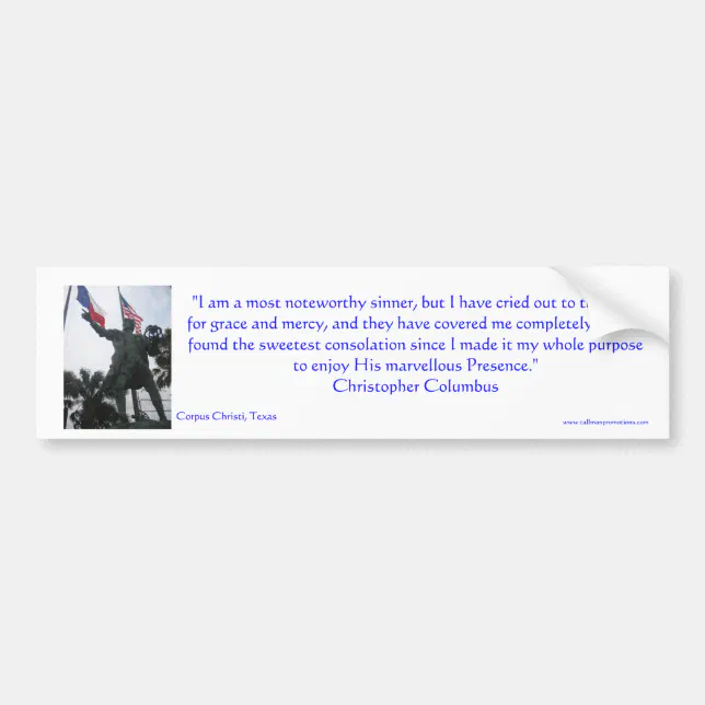 Christopher Columbus Bumper Sticker | Zazzle