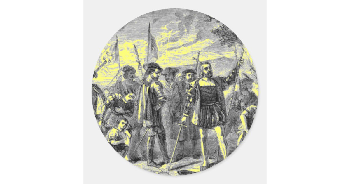 Christopher Columbus Classic Round Sticker | Zazzle