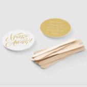 Christos Anesti Greek Orthodox Easter yellow Hand Fan | Zazzle