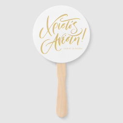 Christos Anesti Greek Orthodox Easter yellow Hand Fan | Zazzle
