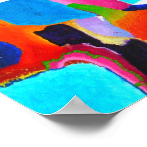 Chromatic Matrix Mini Abstract Art Poster | Zazzle