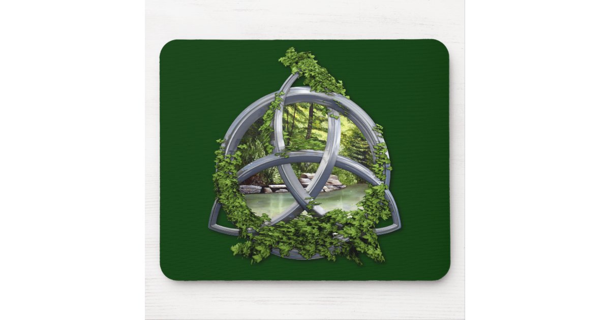 Chrome Celtic Trinity Knot Mouse Pad | Zazzle