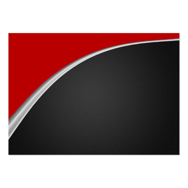 Chrome Curve Red Business Cards