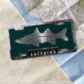 Chrome (faux) Snook Fish with Frame License Plate | Zazzle