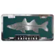 Chrome (faux) Snook Fish with Frame License Plate | Zazzle