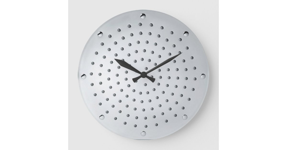 Chrome Grate Face Large Clock | Zazzle