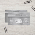Chrome Vintage Radio Business Card | Zazzle