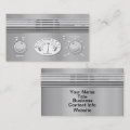 Chrome Vintage Radio Business Card | Zazzle