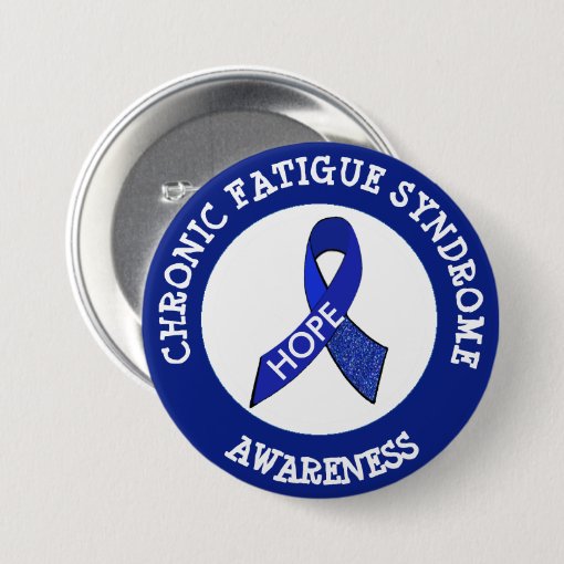 Chronic Fatigue Syndrome Awareness Ribbon Button | Zazzle