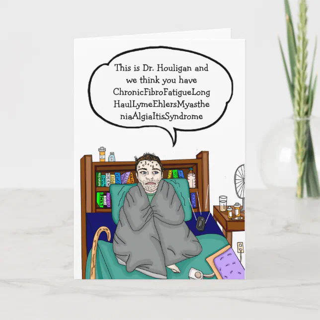 Chronic Illness Series | Hand drawn Cartoon Card | Zazzle