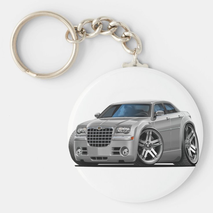 Chrysler 300 Silver Car Keychain | Zazzle