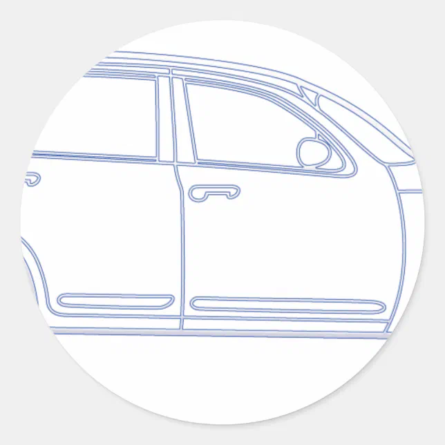 Chrysler PT Cruiser Classic Round Sticker | Zazzle