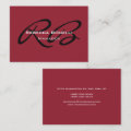 Chubby Calligraphy Monogram Business Card | Zazzle