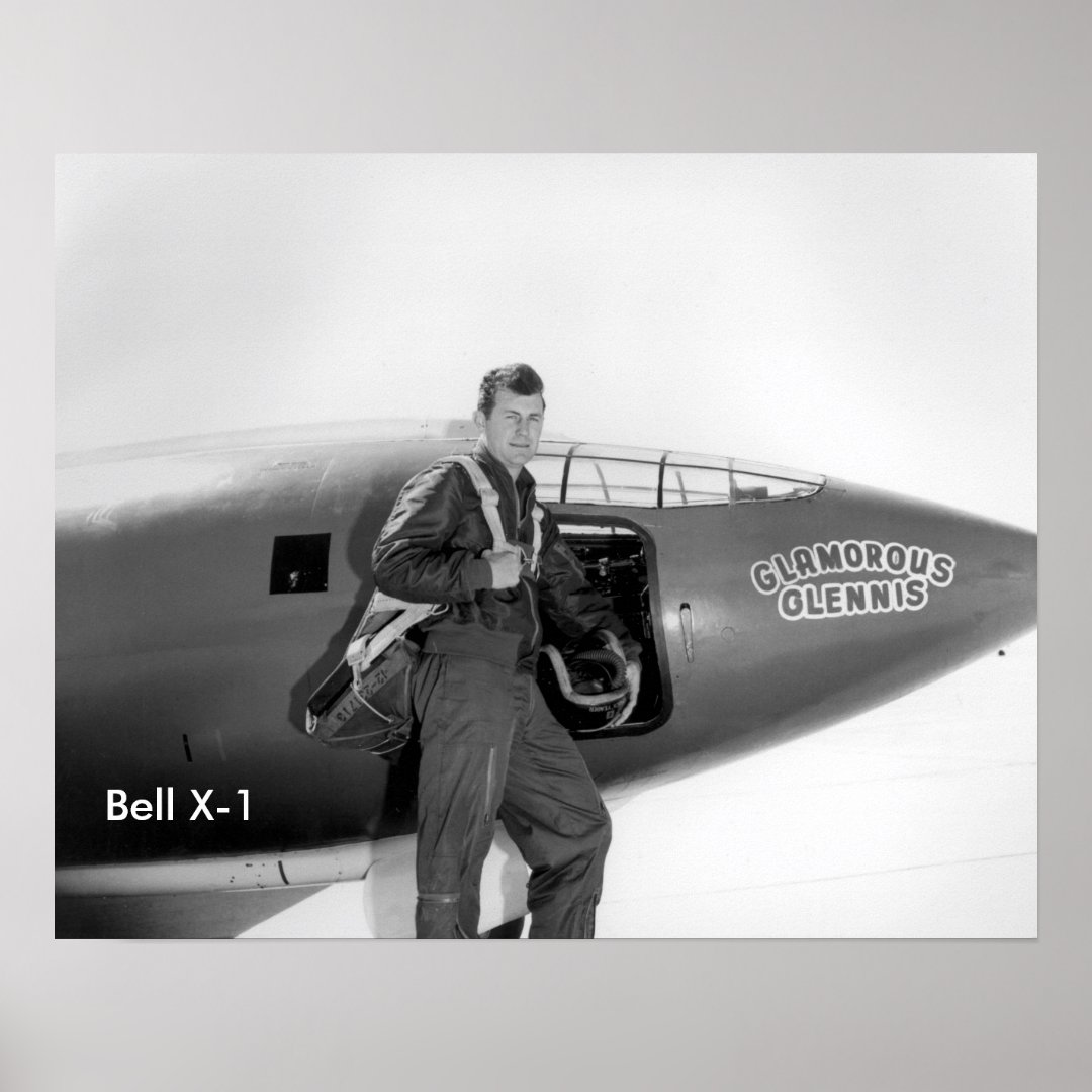 Chuck Yeager Bell X-1 poster 16"x20" | Zazzle