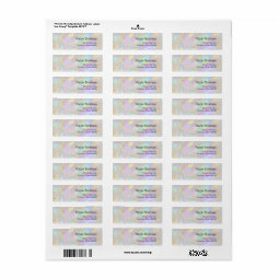 chunky glitter opal background labels | Zazzle