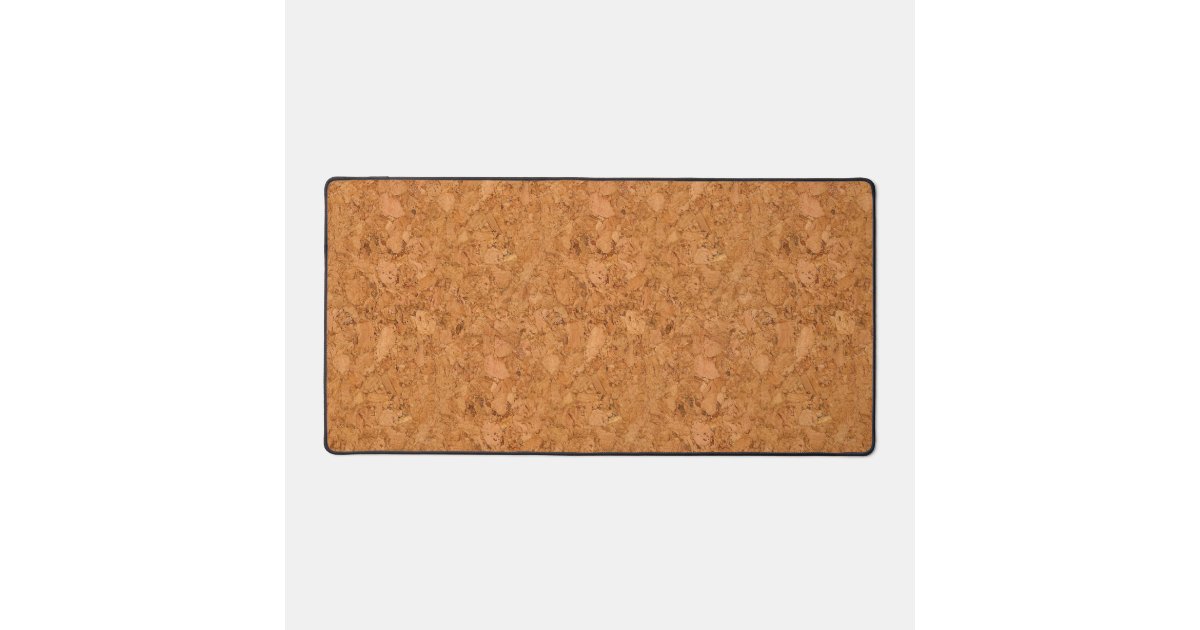 Chunky Natural Cork Wood Grain Look Desk Mat | Zazzle