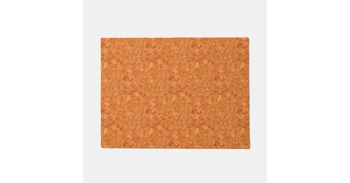 Chunky Natural Cork Wood Grain Look Doormat | Zazzle