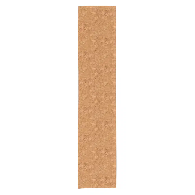 Chunky Natural Cork Wood Grain Look Short Table Runner | Zazzle
