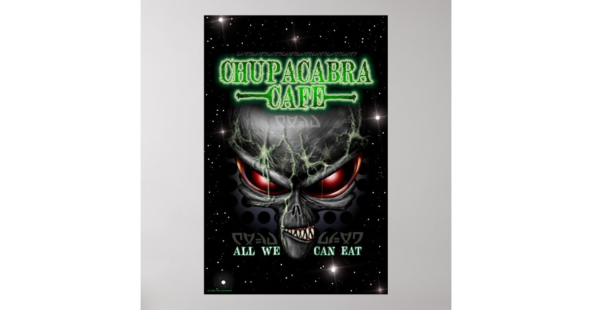 Chupacabra Cafe 23X35 poster | Zazzle