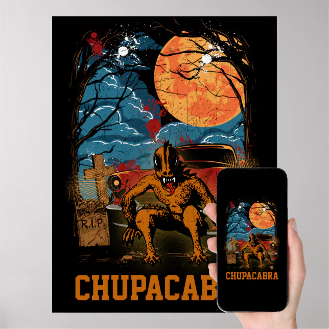 Chupacabra Cryptid Creature Customizable Text Poster | Zazzle