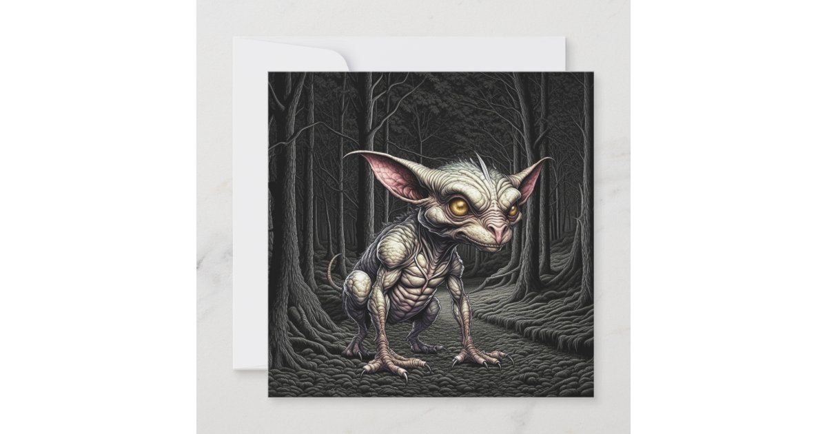 Chupacabra in the Woods Cryptid Invitation | Zazzle
