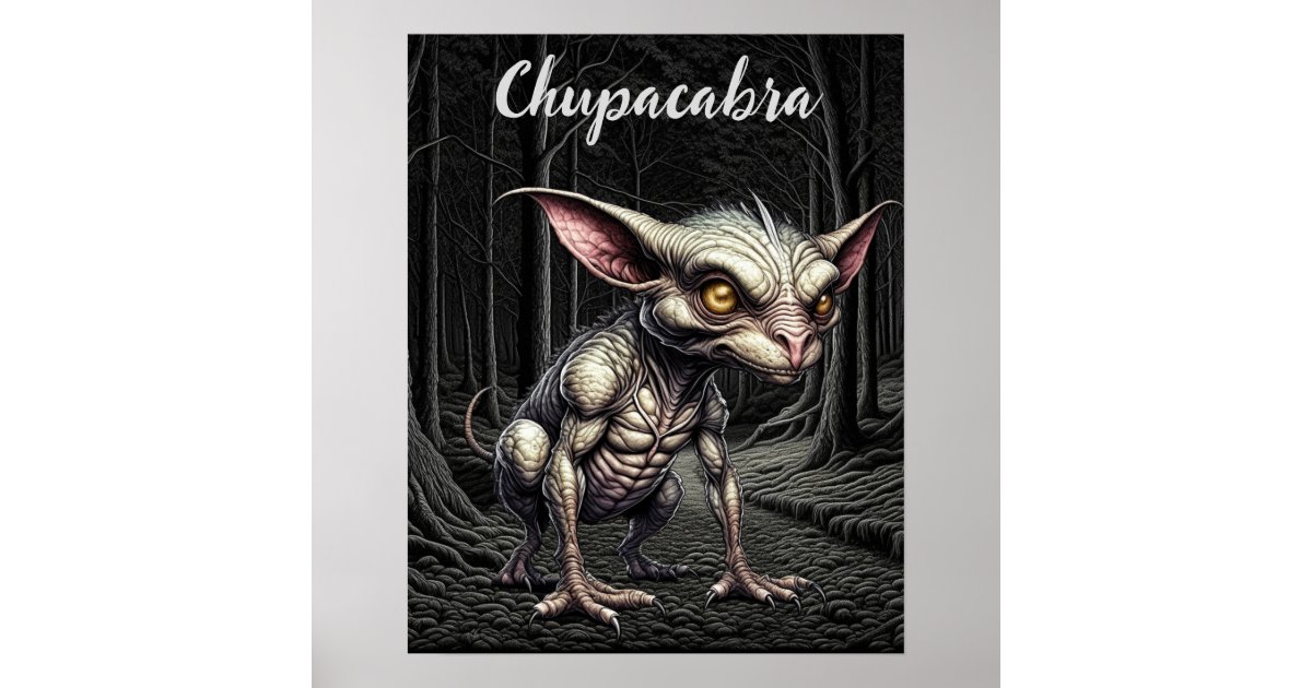 Chupacabra in the Woods Cryptid Poster | Zazzle