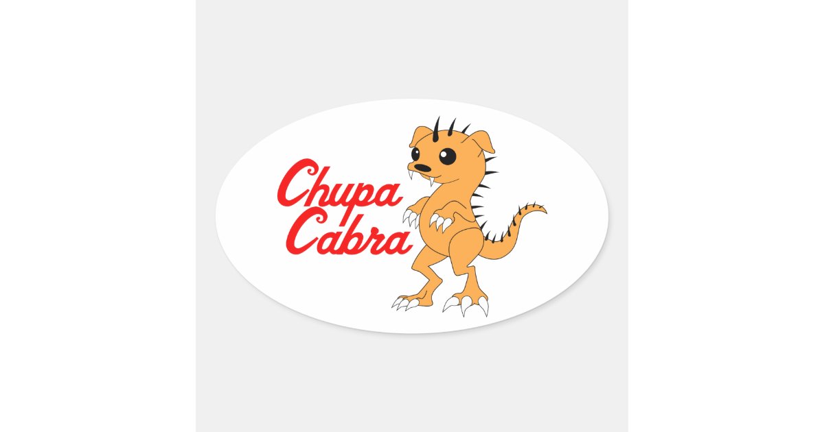 Chupacabra Oval Sticker | Zazzle