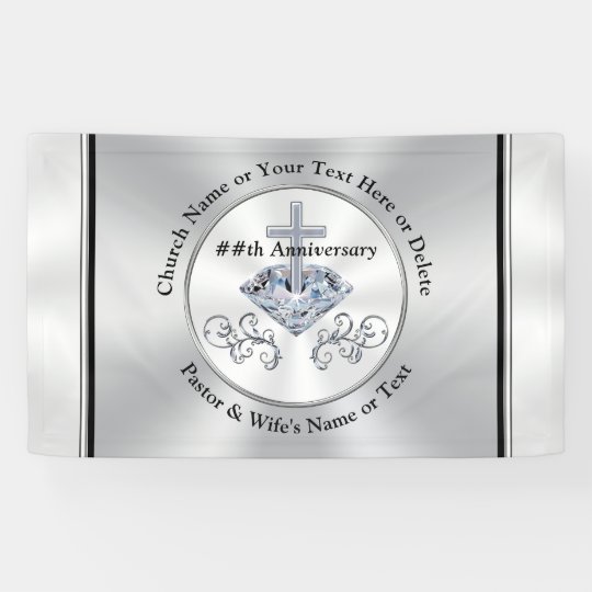 Church Anniversary Ideas Decorating Personalized Banner | Zazzle.com