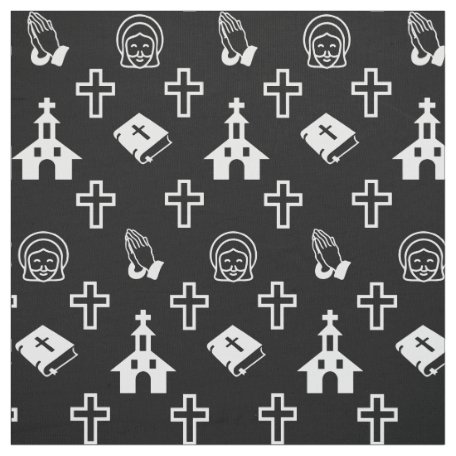 Christian Cross Pattern Fabric | Zazzle