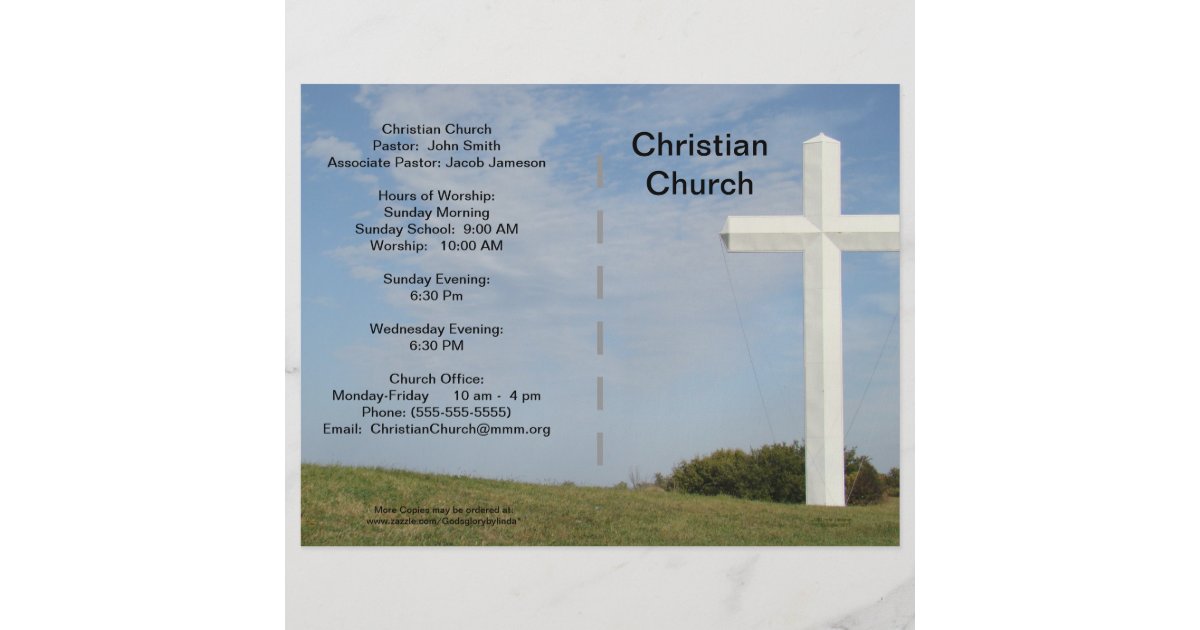 Church Bulletin Customizable Flyer | Zazzle