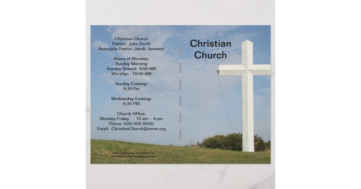 Church Bulletin Customizable Flyer | Zazzle