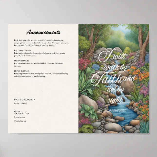 Church Bulletin Poster | Zazzle