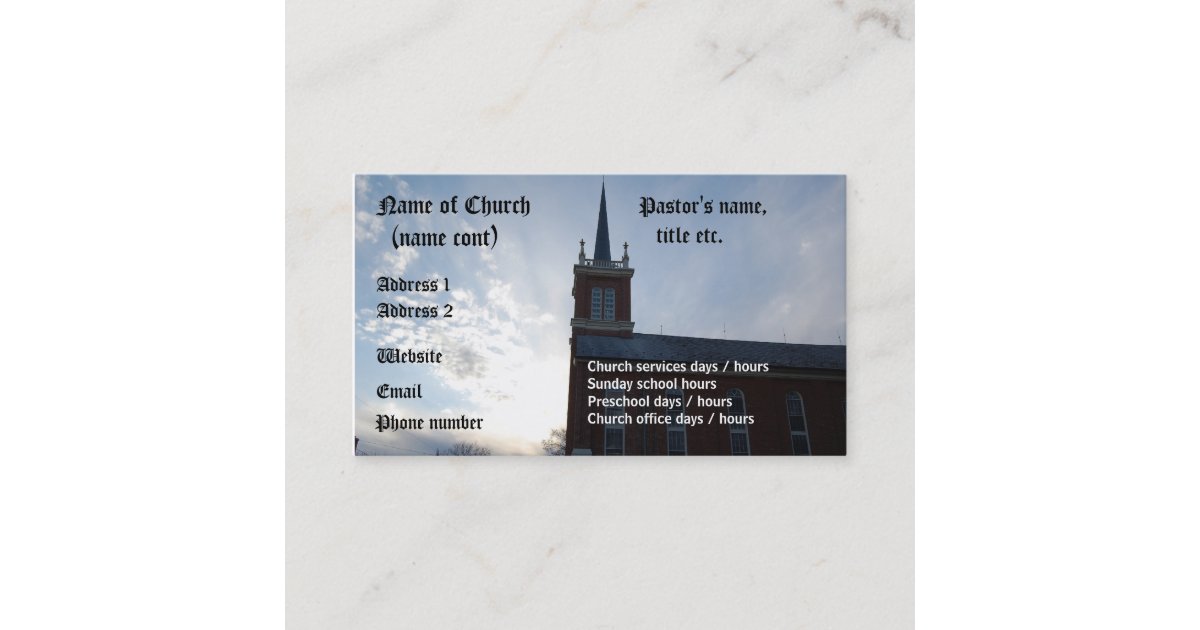 Church - business card template | Zazzle