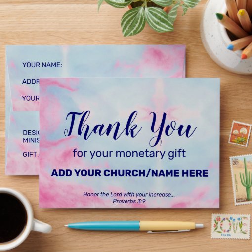 Church Charity Tithes Offering Collections Cash Envelope | Zazzle