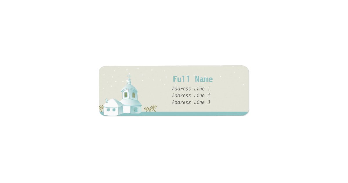 Church -christmas address labels | Zazzle