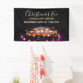 Church Christmas Eve Candlelight Service Banner | Zazzle
