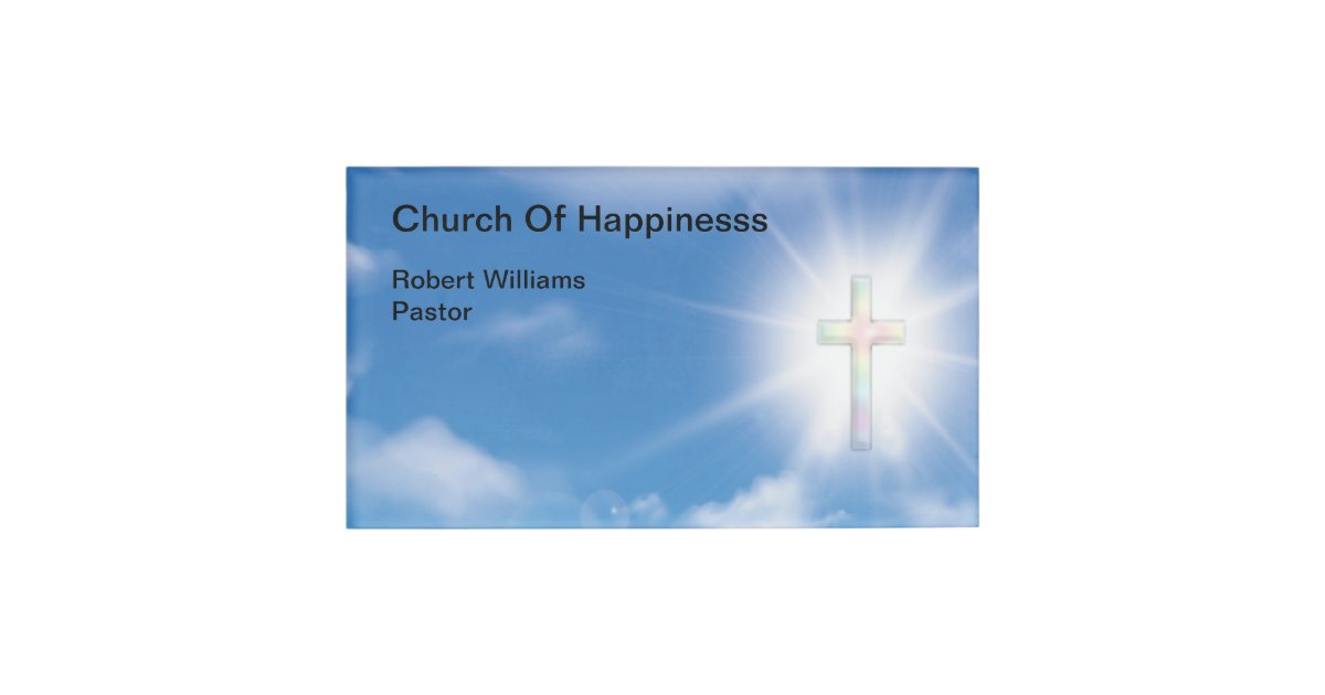 Church Clergy Pastor Theme Name Tags | Zazzle