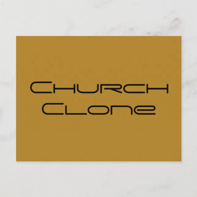 Church Clone, geometric letters,Orphan Black chraa Postcard | Zazzle