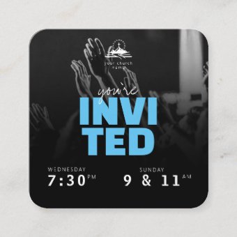 Church Invite Calling Card Template | Zazzle