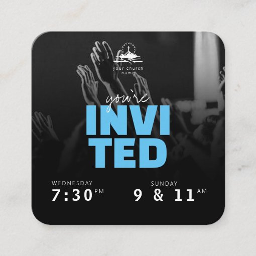 Church Invite Calling Card Template | Zazzle