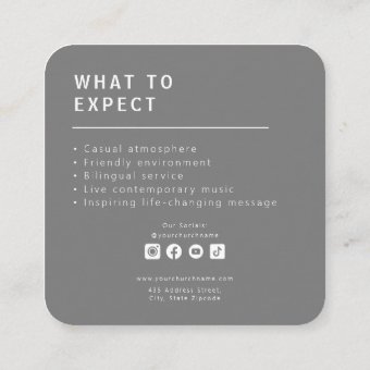 Church Invite Calling Card Template | Zazzle