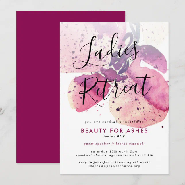 Church Ladies Retreat/Conference/Event Invitation | Zazzle