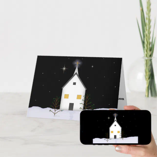 Church Low Vision Remembrance Christmas Card | Zazzle