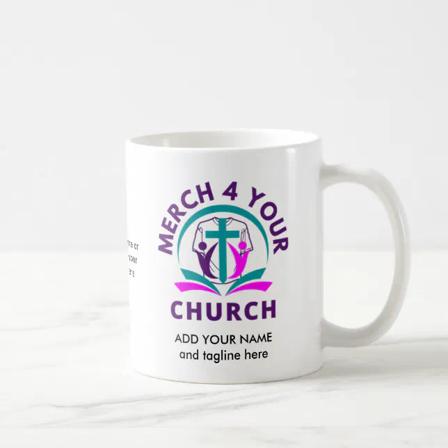 CHURCH MERCHANDISE Personalized Add Your Logo Coffee Mug | Zazzle