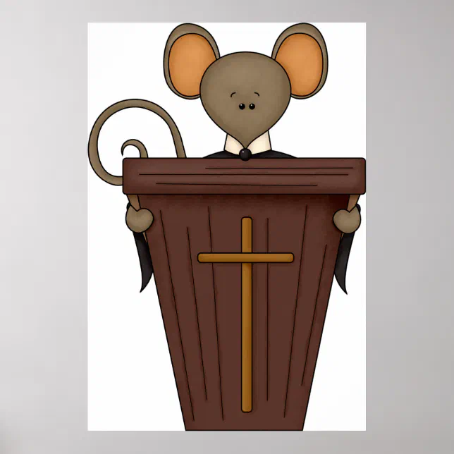 Church Mouse Poster | Zazzle