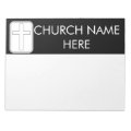 Church Name with Cross Pastor Christian Notepad | Zazzle